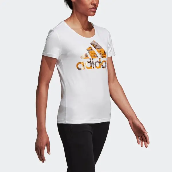 Adidas Short Sleeve Training T-shirt With Metallic Logo