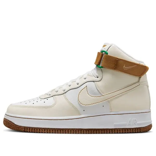 Nike Force 1 High '07 Lv8 Emb Inspected Swoosh Sneakers - White/brown