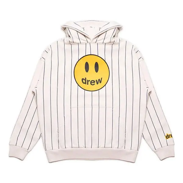 Drew House Mascot Hoodie Navy Pinstripe - White/navy