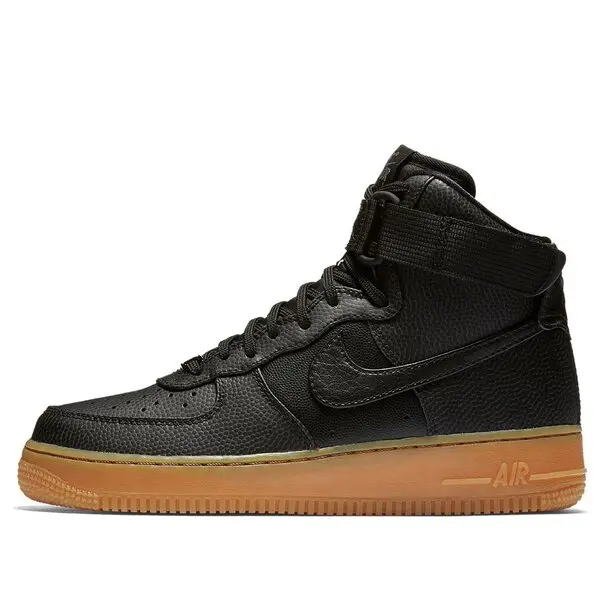 Nike Force 1 High Top Sneakers - Black/gum