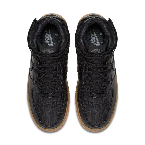 Nike Force 1 High Top Sneakers - Black/gum