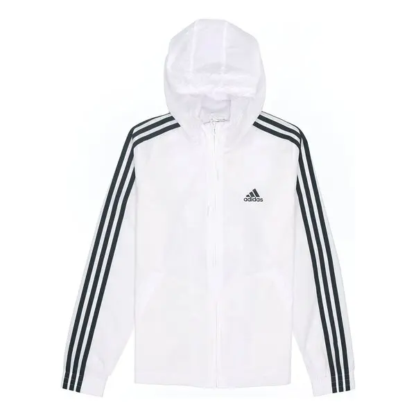 Adidas Essentials 3-stripes Windbreaker - White