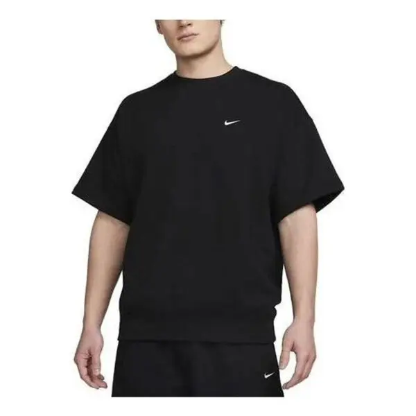 Nike Solo Swoosh French Terry Top - Black