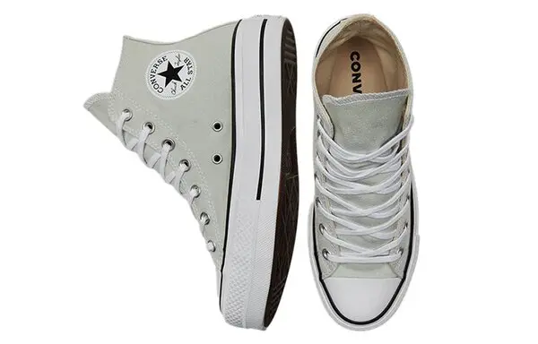 CONVERSE Chuck Taylor All Star Lift Platform High Top Sneakers - Grey/green
