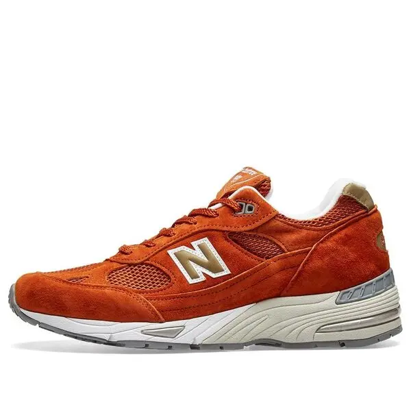 NEW BALANCE M991 Athletic Sneakers - Orange/white