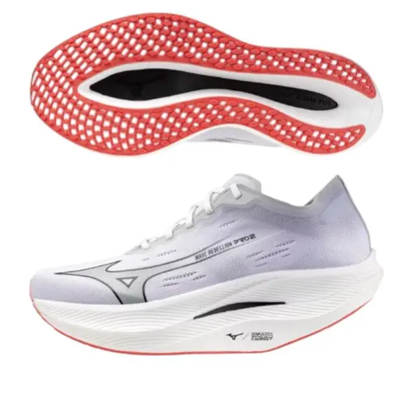 Mizuno Wave Rebellion Pro 2 - White/harbor Mist/cayenne
