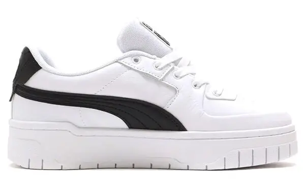 PUMA Cali Dream Leather Platform Sneakers - White/black