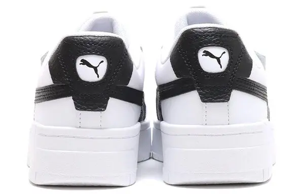 PUMA Cali Dream Leather Platform Sneakers - White/black