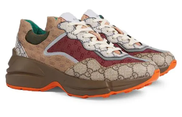 Gucci Gg Rhyton Sneakers - Brown