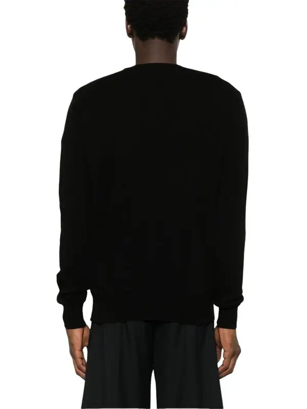 Play Comme Des Garcon Heart Emblem Cardigan - Black