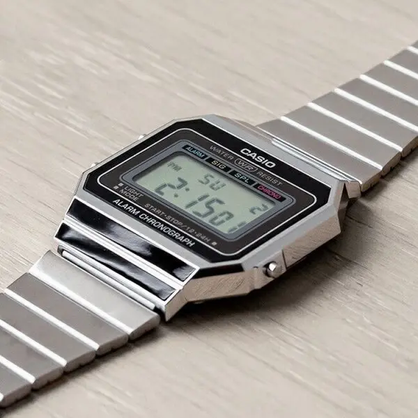 Casio Vintage Digital Stainless Steel Watch - Blue