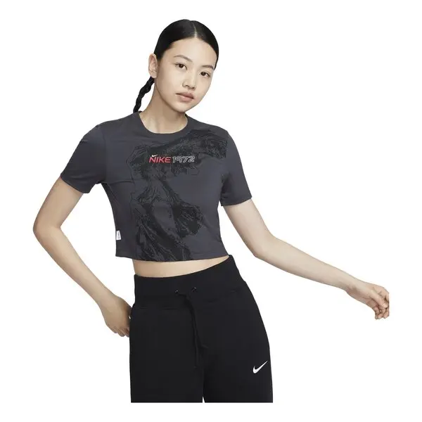 Nike Slim Crop T-shirt - Anthracite