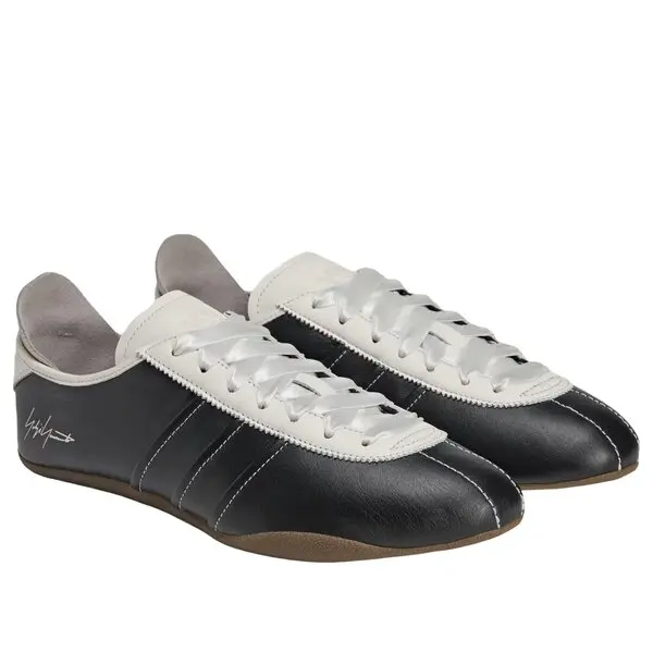 Adidas Y-3 Tokyo Leather Lace-up Sneakers - Black/black/orbit Grey