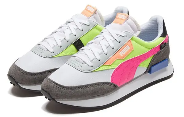 PUMA Future Rider "play On" Low Top Sneakers - White/gray/yellow
