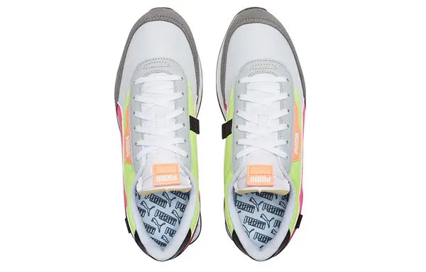 PUMA Future Rider "play On" Low Top Sneakers - White/gray/yellow