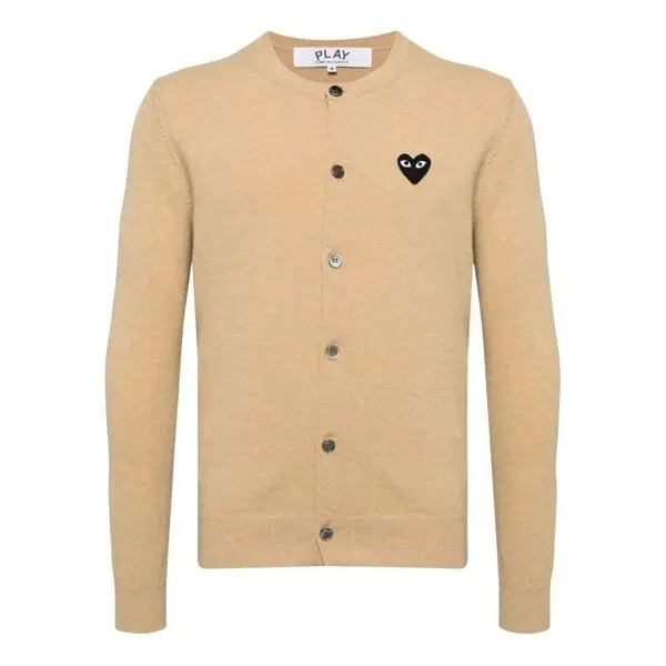 Play Comme Des Garcon Emblem Cardigan - Beige