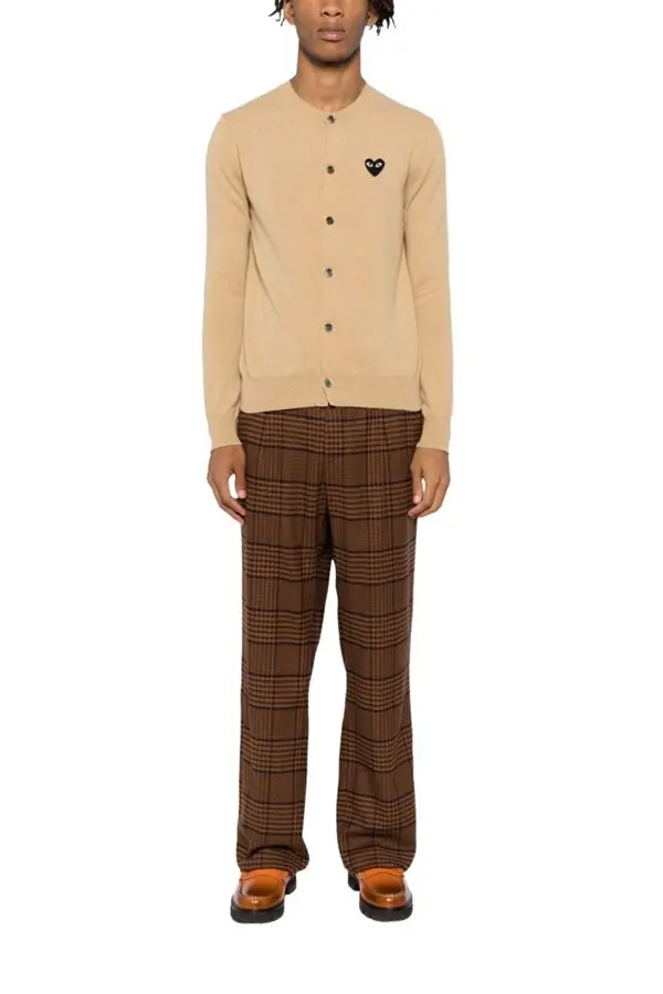 Play Comme Des Garcon Emblem Cardigan - Beige