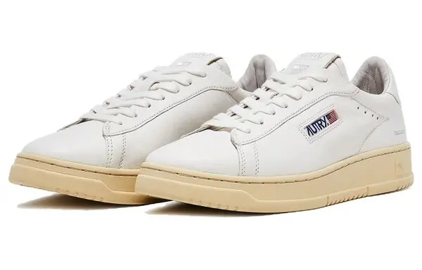 AUTRY Dallas Goatskin Low Top Sneakers - White/cream