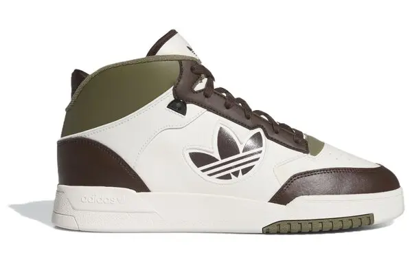 Adidas Drop Step Xl High-top Sneakers - White/brown/green