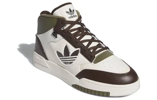 Adidas Drop Step Xl High-top Sneakers - White/brown/green