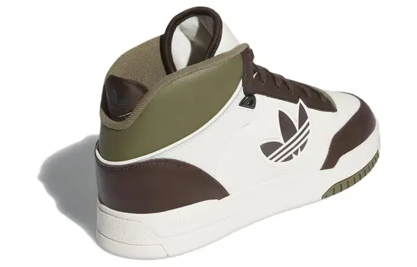 Adidas Drop Step Xl High-top Sneakers - White/brown/green