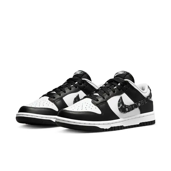 Nike Dunk Low "black Paisley" Sneakers - Black/white