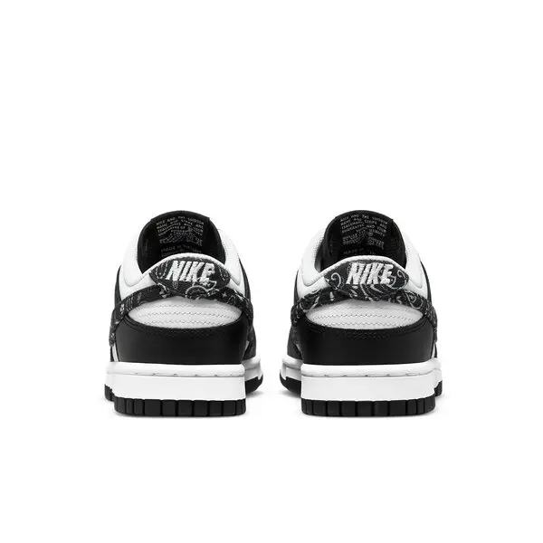 Nike Dunk Low "black Paisley" Sneakers - Black/white