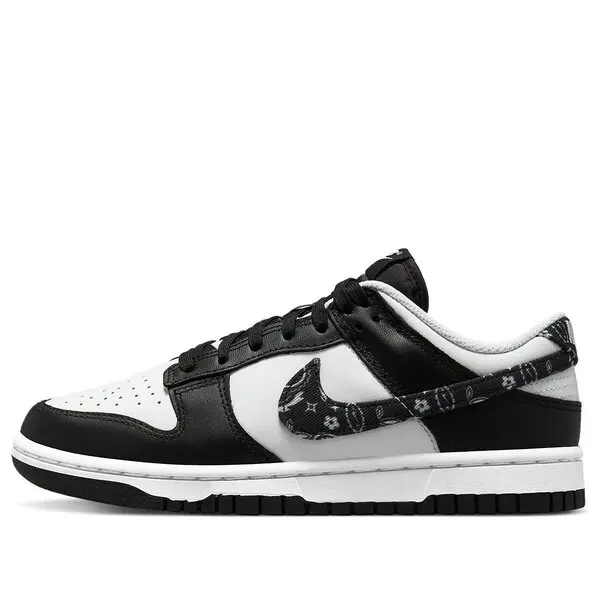 Nike Dunk Low "black Paisley" Sneakers - Black/white