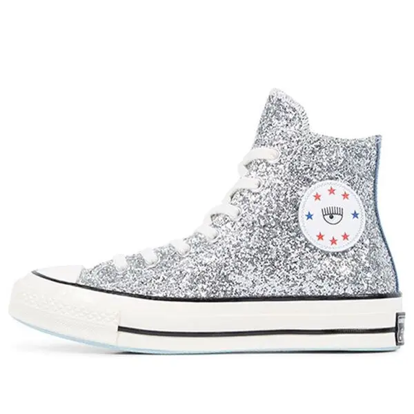CONVERSE Chiara X Chuck 70 High Top Glitter Sneakers - Blue