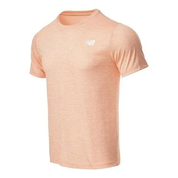 NEW BALANCE Tenacity Heather Tech T-shirt Asia Sizing - Pink