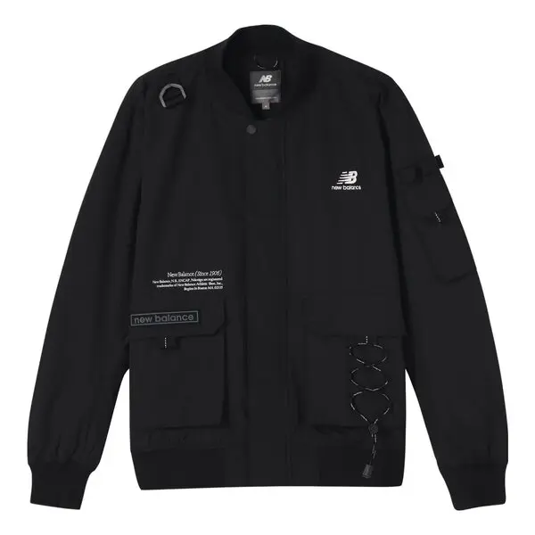 NEW BALANCE Logo Windproof Down Jacket - Black/white