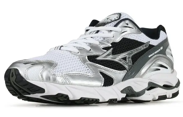 Mizuno Wave Rider Athletic Shoes - White/black/silver
