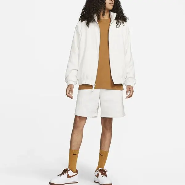 Nike Swoosh Satin Bomber Jacket - Phantom White/silver