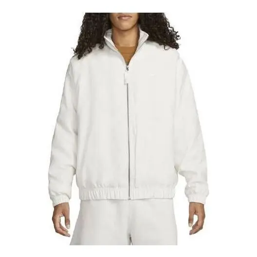 Nike Swoosh Satin Bomber Jacket - Phantom White/silver