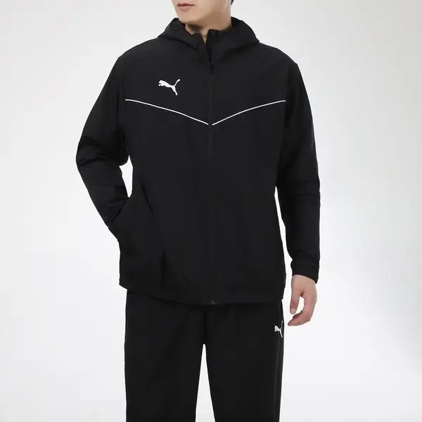 PUMA Full Sleeve Jacket With Logo - Black