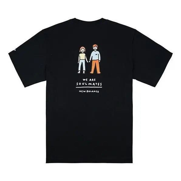 NEW BALANCE X Zero Per Zero Crossover Limited Cartoon Character Short Sleeve - Black
