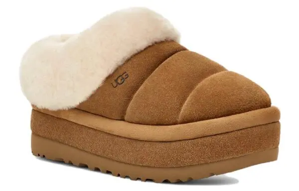 UGG Tazzlita Suede Platform Slippers