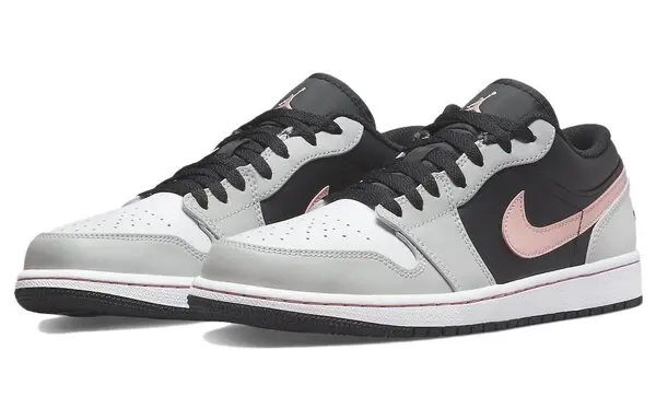 JORDAN 1 Low "grey Fog Bleached Coral" Sneakers - Black/bleached Coral/grey Fog