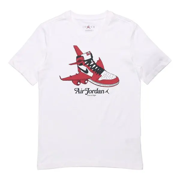 JORDAN Graphic Print Short Sleeve Tee - White