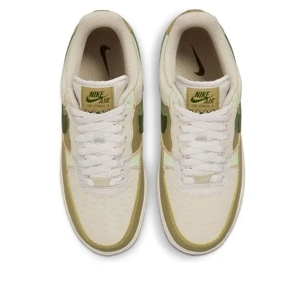 Nike Force 1 Low Casual Sneakers - Cream/green