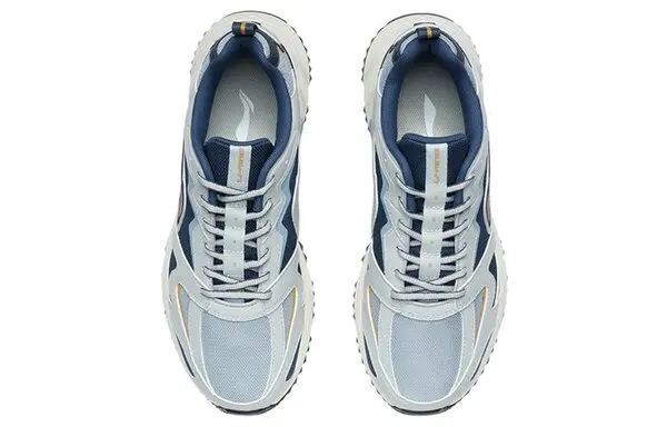 LI-NING Retro Running Sneakers - Grey/blue/yellow