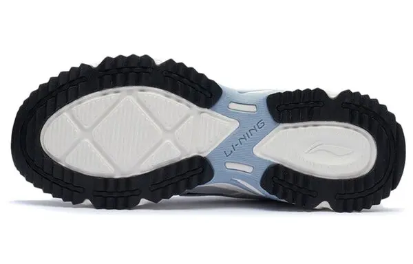 LI-NING Retro Running Sneakers - Grey/blue/yellow