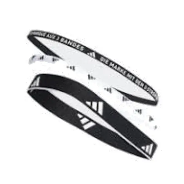 Adidas Multiple Width Training Headbands 3 Per Pack 'black White
