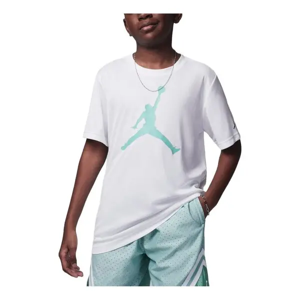 JORDAN Dri-fit Graphic T-shirt 'white Mint Green - White/mint Green