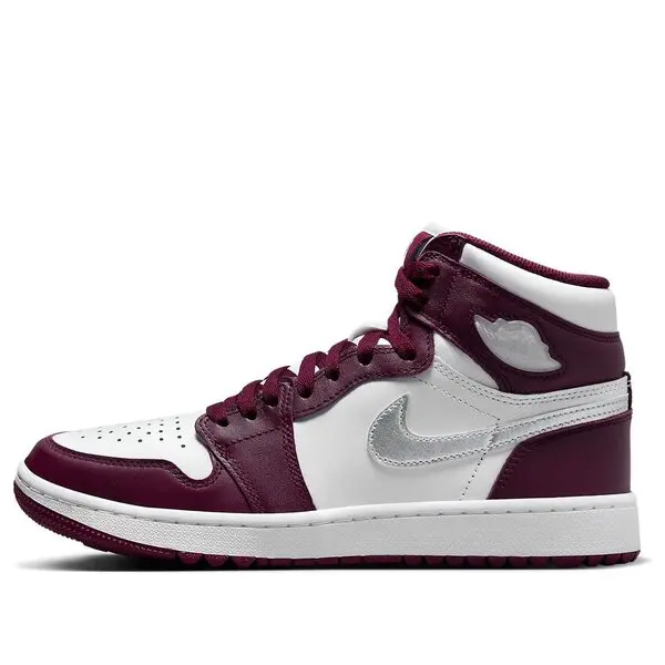 JORDAN 1 Retro High Golf Sneakers - White/red