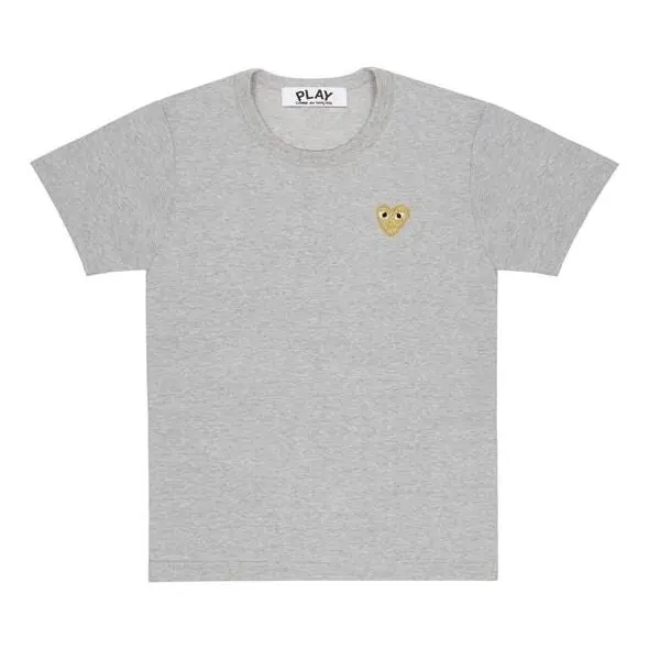 Play Comme Des Garcon Gold Heart T-shirt - Grey