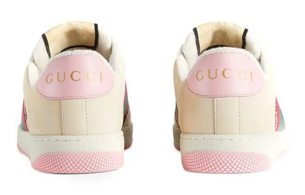 Gucci Screener Gg Low-top Sneakers - Beige/ebony