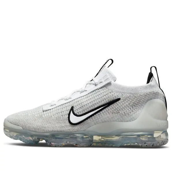 Nike Vapormax 2021 Flyknit Sneakers - White/black-metallic Silver-white