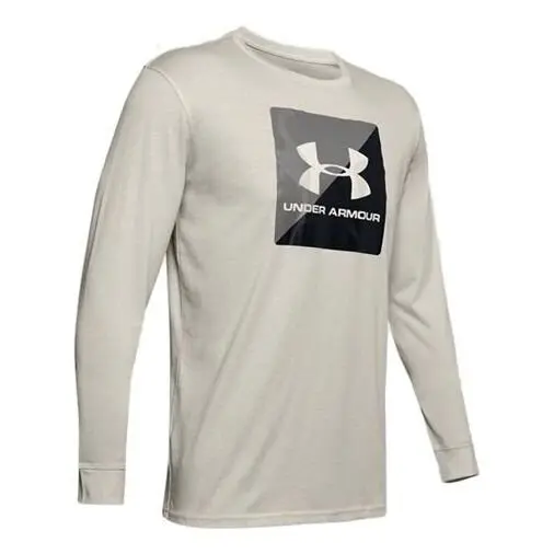 Under Armour Half Logo Training Sports Long Sleeve Shirt - White