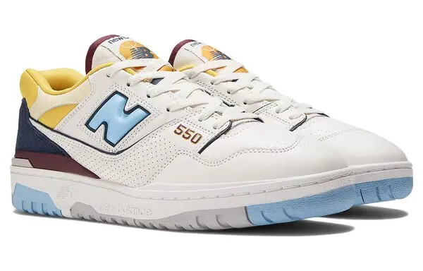 NEW BALANCE 550 Marquette Sneakers - White/yellow/blue